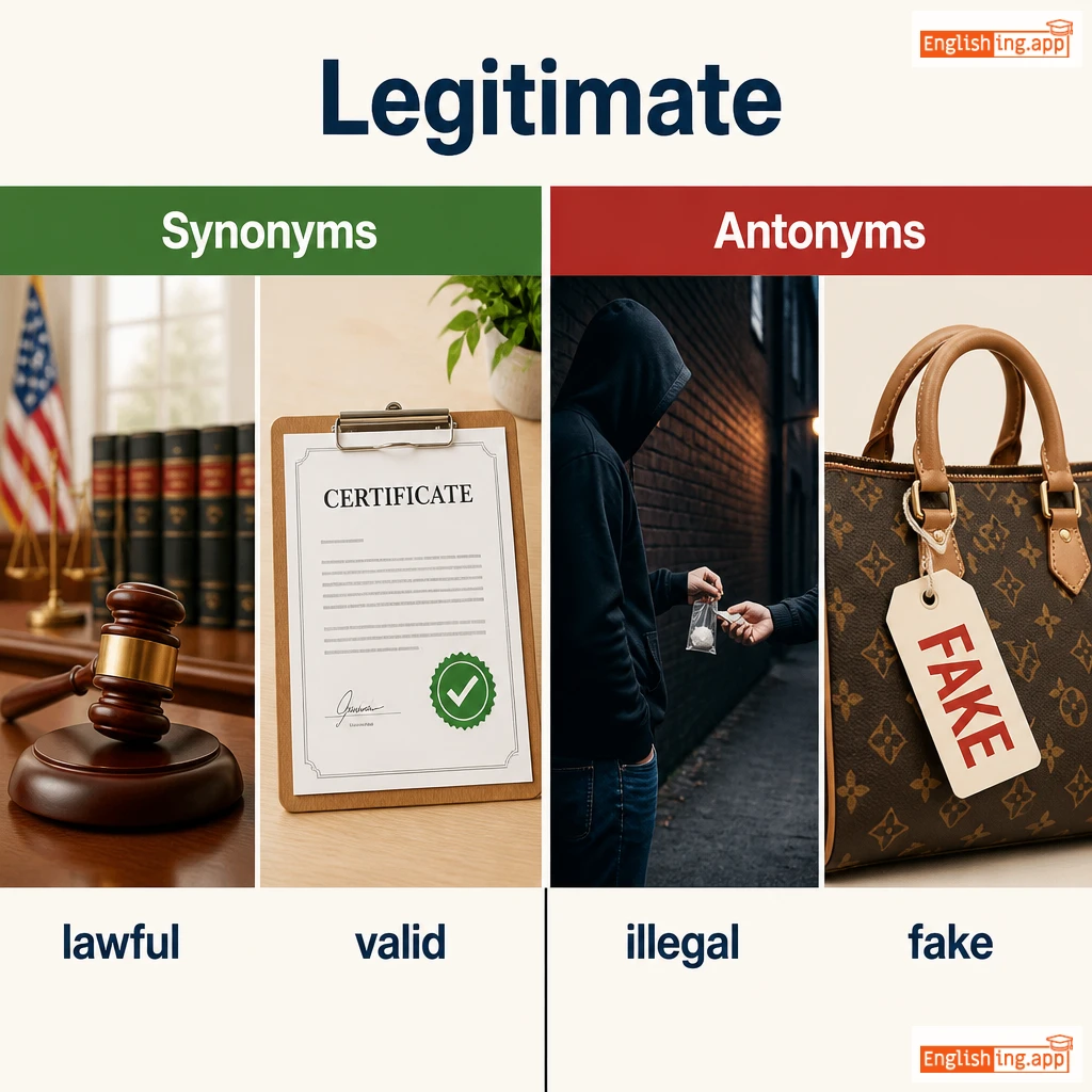 legitimate Meaning, Definition & Pronunciation (//lɪˈdʒɪtɪmət ...