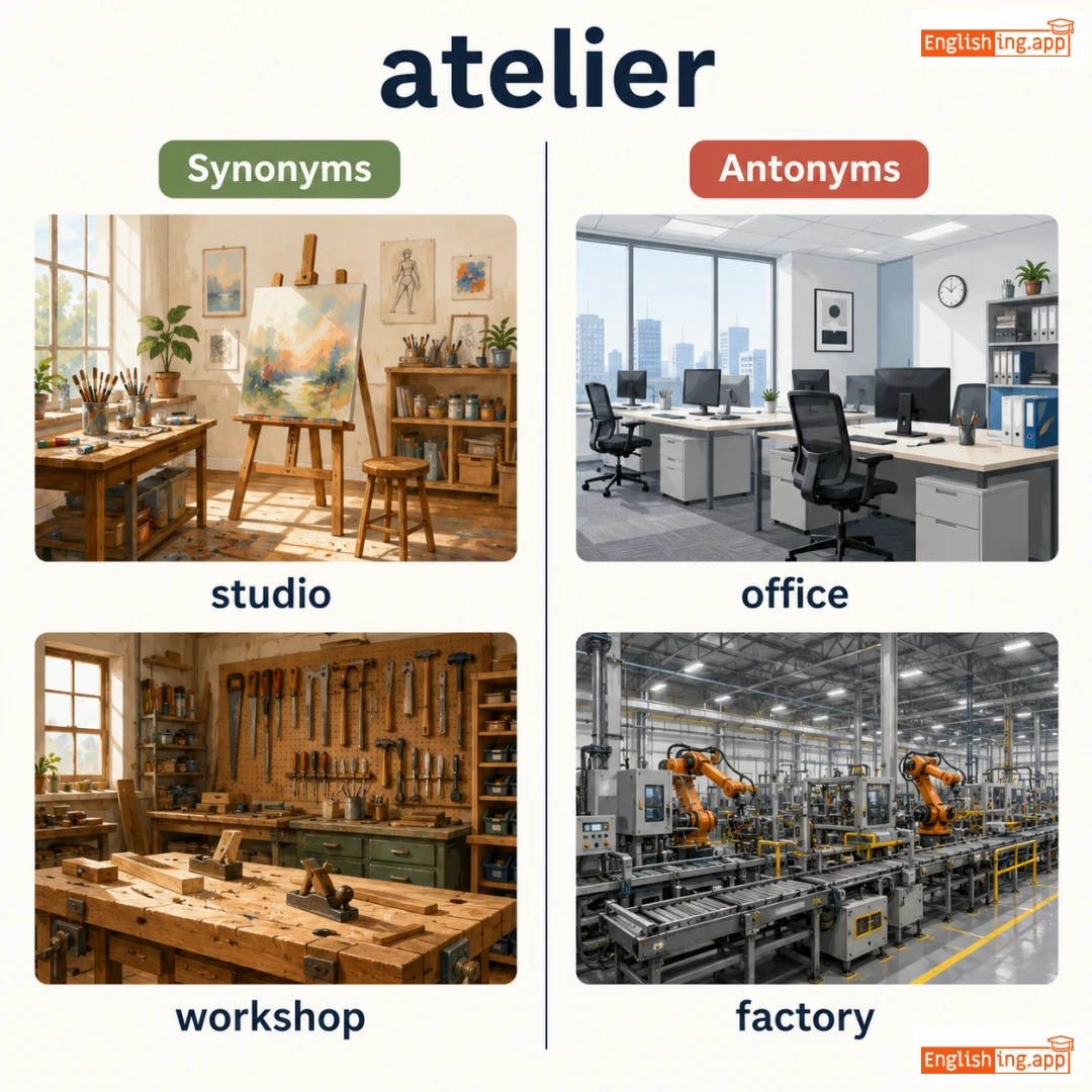 atelier Meaning, Definition & Pronunciation (//ˌætəlˈjeɪ ...